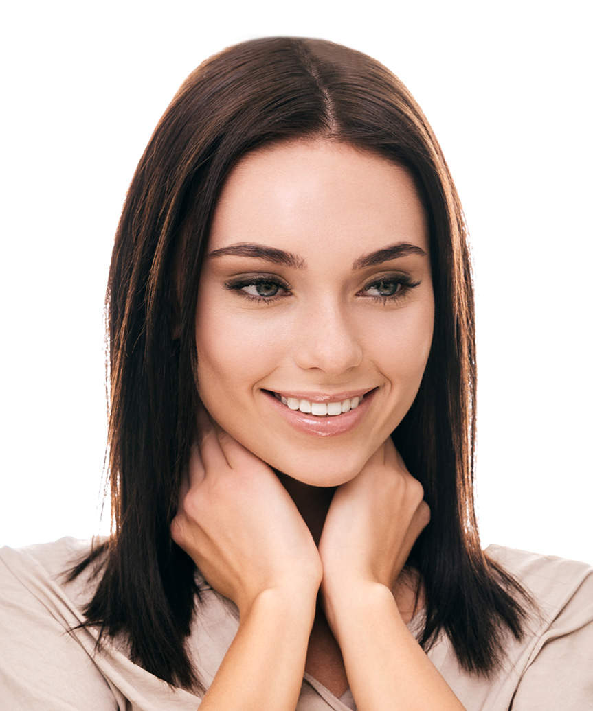 Sleek Medium-Length Hairstyle With Blunt Cut Ends