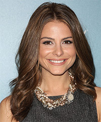 Maria Menounos Long Wavy Brunette Hairstyle