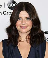 Casey Wilson Medium Wavy Dark Mocha Brunette Hairstyle